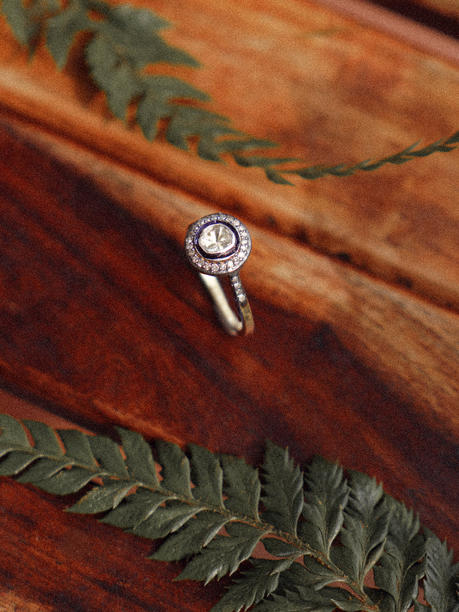 Soraya Round Shape Polki Ring – Silverline Jewellery